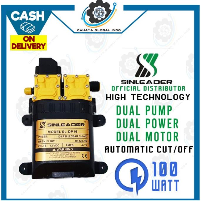Jual Pompa DC 12V Double Pump JET 130PSI ORIGINAL SINLEADER HIGH ...