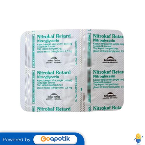 Jual NITROKAF RETARD 2.5 MG STRIP 10 KAPSUL | Shopee Indonesia