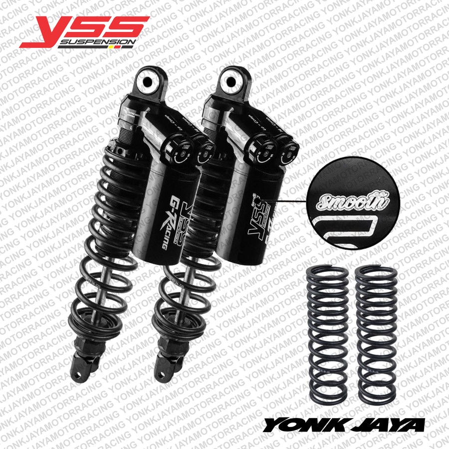 Jual SHOCK YSS G-RACING BLACK EDITION SMOOTH NEW DESIGN TG362-350TRW 350MM BLACK/BLACK/BLACK ...