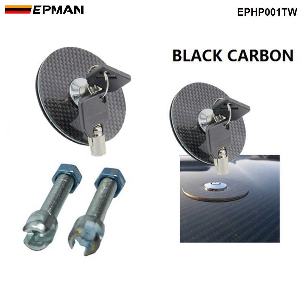 Jual (BLACK CARBON Fiber) Flush Mount Hood Lock w/ Key Variable Mount ...