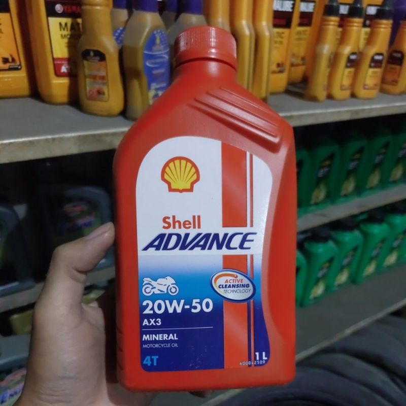Jual SHELL ADVANCE 4T Ax3 20W-50 1 LITER (1000ml) | Shopee Indonesia