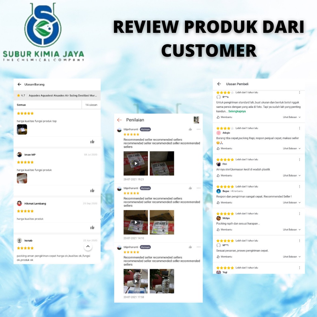 Jual AQUADEST AIR SULING DESTILASI MURNI 1 L / 1000 ML | Shopee Indonesia