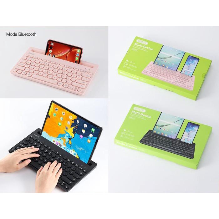 Jual Robot Wireless Keyboard Multi-Device Connection 2.4Ghz Bt5.0 Kb10 ...