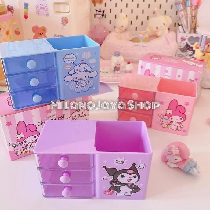 Jual New Kotak Laci Mini Sanrio Tempat Penyimpan Storage Drawer Cinnamo ...