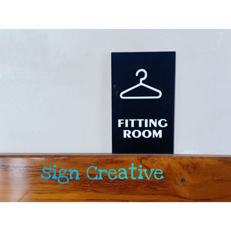 Jual sign board akrilik fitting room label ruangan | Shopee Indonesia