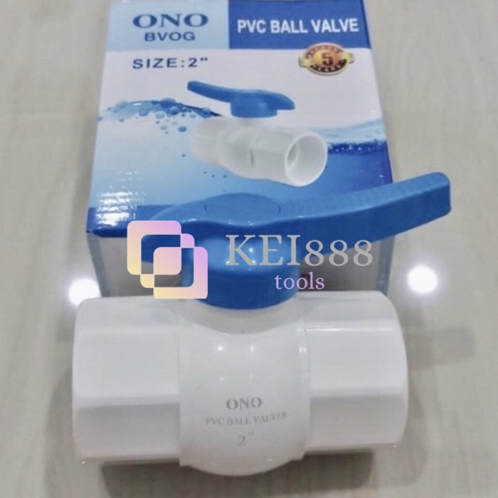Jual Ball Valve PVC ONO Tebal - Stop Kran Plastik 1", 1 1/4, 1 1/2", 2" INCH | Shopee Indonesia