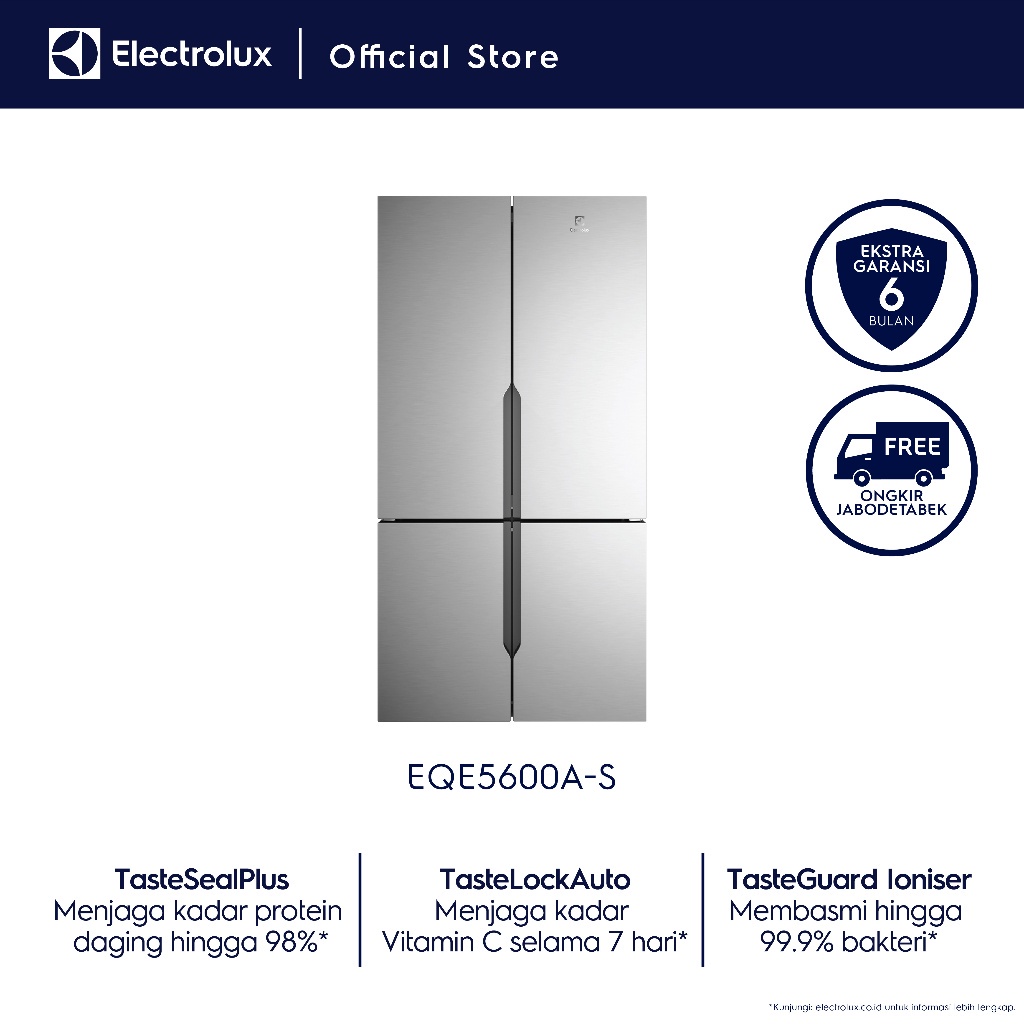 Jual Electrolux Kulkas 4 Pintu EQE5600A-S 636L TasteLockAuto - EvenTemp ...