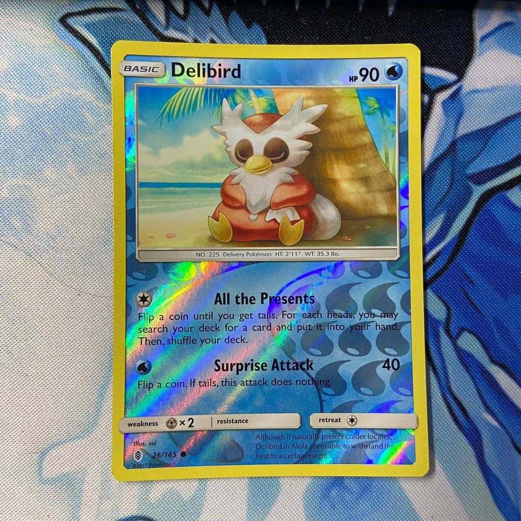 Jual pokemon english delibird 26/145 Common Reverse Holo original ...