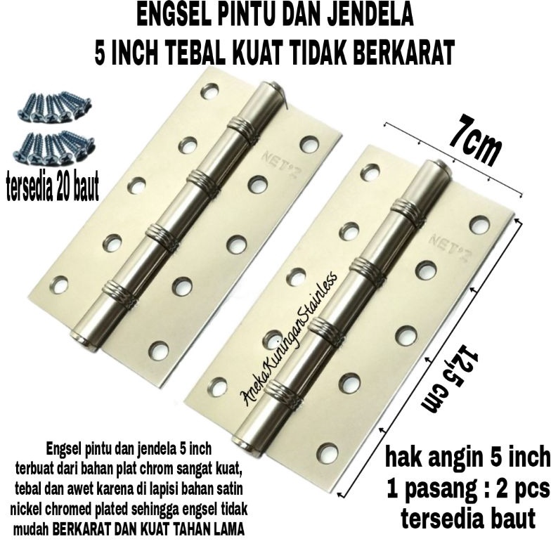 Jual ygpp -95 Engsel 5 inch / Engsel lubang 5 / Engsel Daun pintu Besar ...