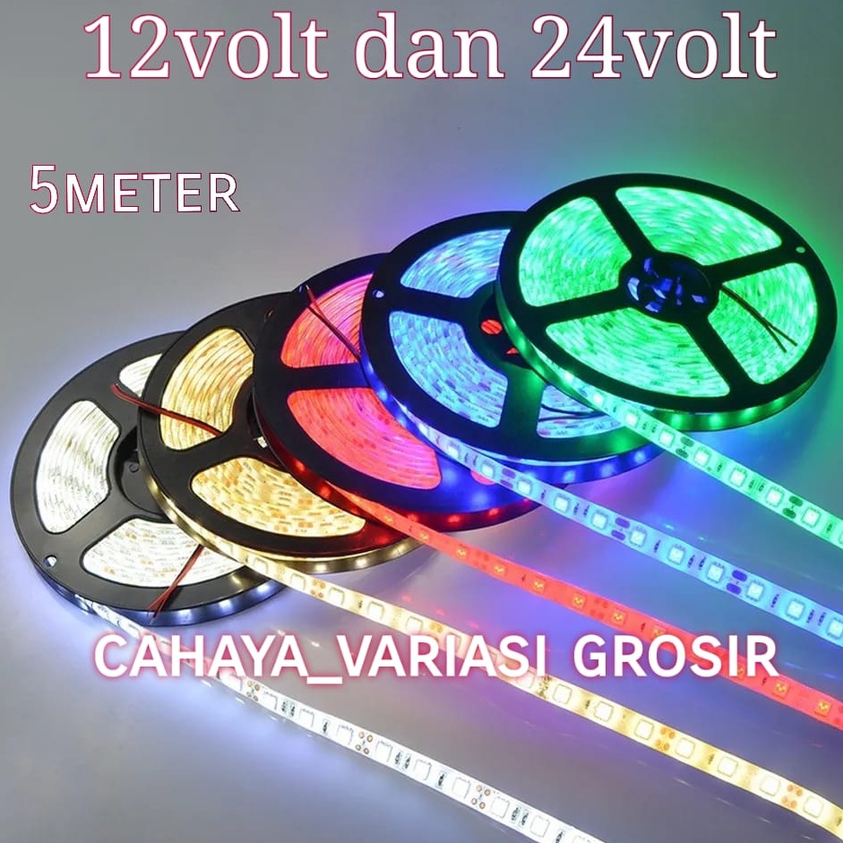 Jual Produk Extra Lampu Led Strip Roll 5 meter 24 volt mata Led 3528 ...