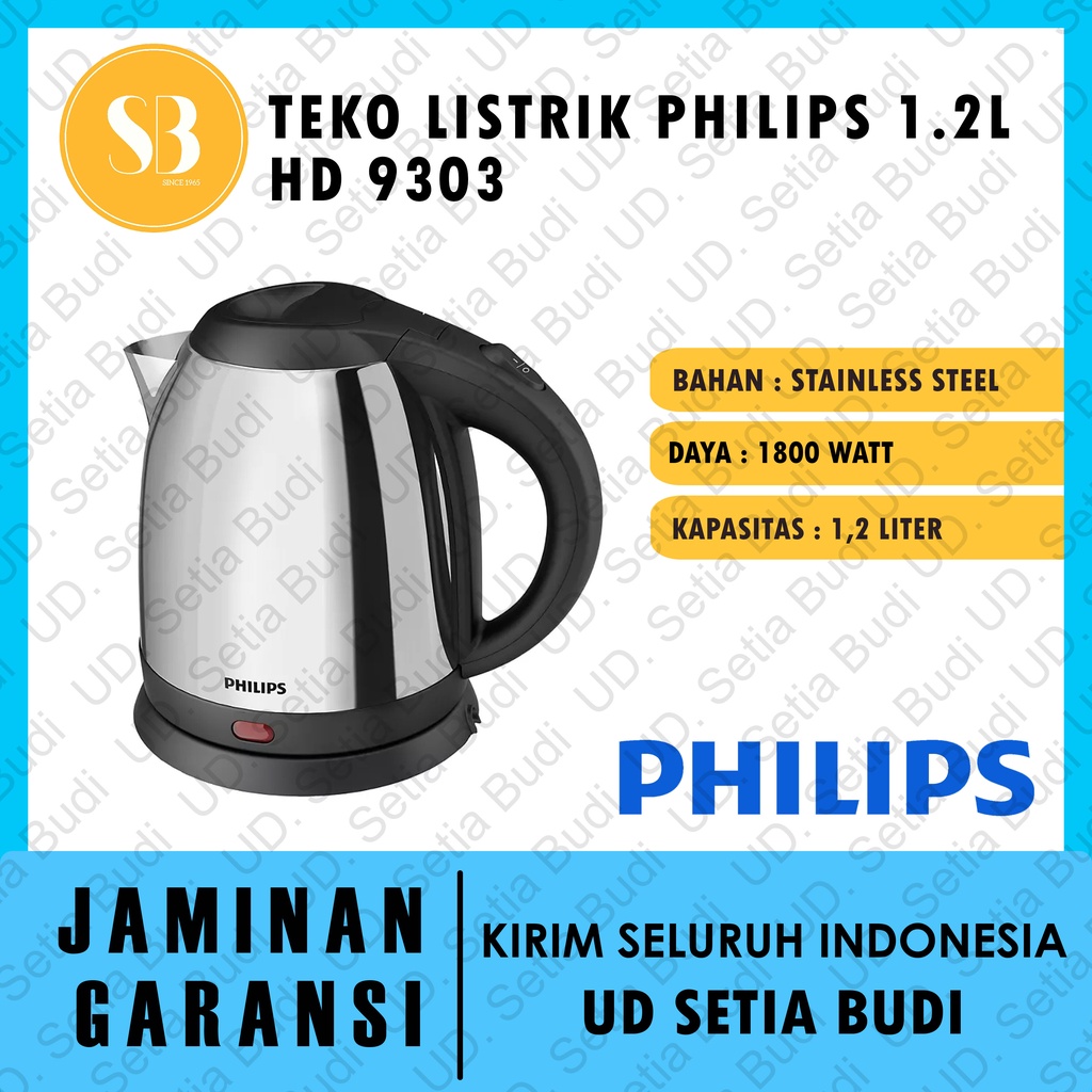 Jual Teko Listrik Philips HD 9303 Philips Electric Kettle 1.2L 1800W ...