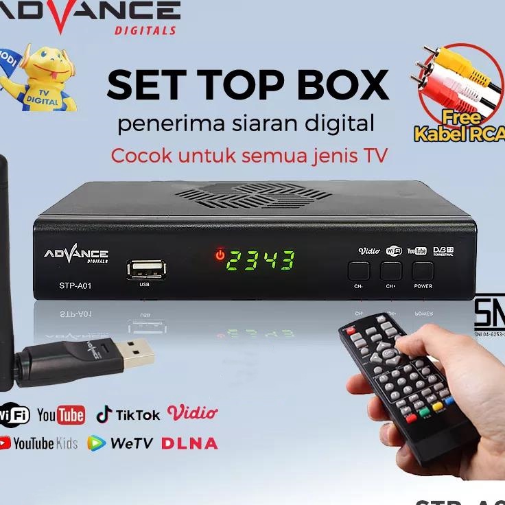 Jual Kirim sekarang 【Barang spot】Advance Set Top Box TV Digital Receiver Penerima Siaran Full HD ...