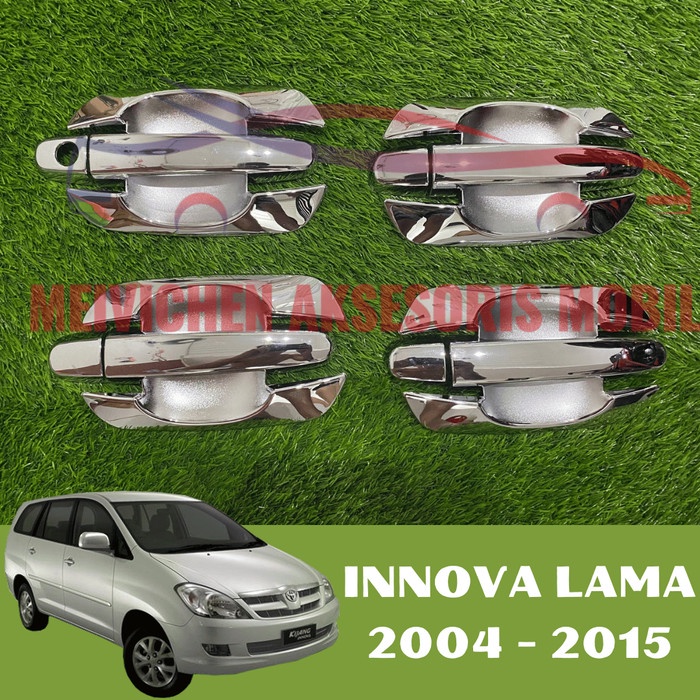 Jual OUTER HANDLE PINTU MOBIL INNOVA LAMA OLD 2004 - 2015 CHROME 8 PCS | Shopee Indonesia