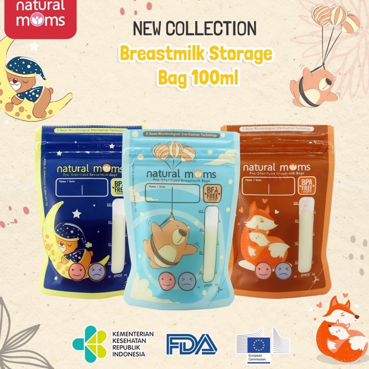 Jual Banting Harga Kantong Asi Natural Moms CROWN Kantong Asi 100cc ...