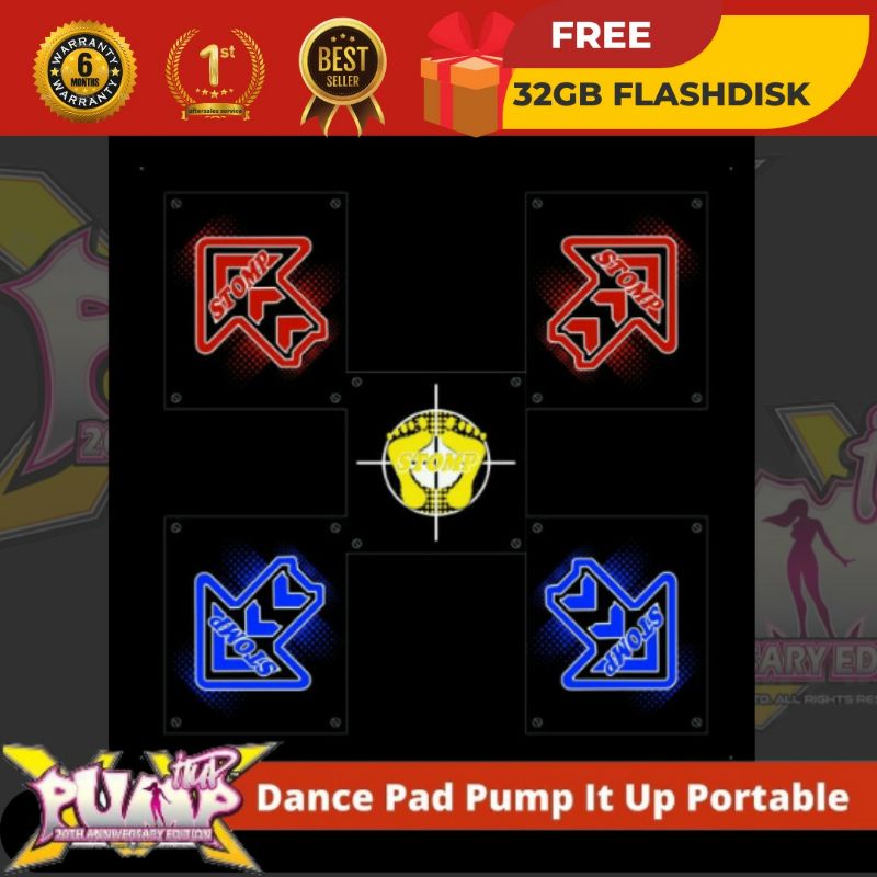 Jual Dance Pad Pump It Up Portable / Karpet PIU Tema ORI Black | Shopee ...