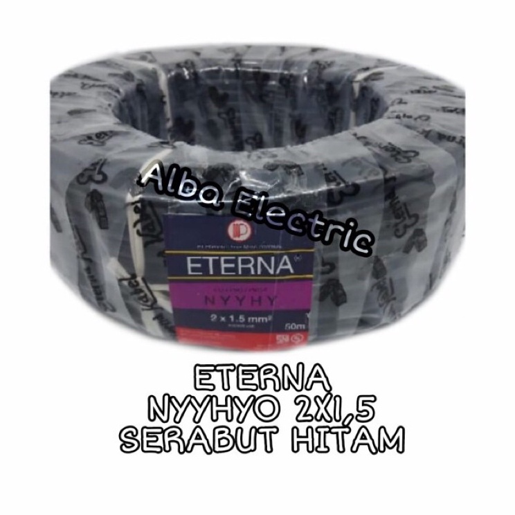 Jual ¯ Kabel Listrik Eterna 2x1,5 NYYHYO Serabut Harga Permeter Hitam NYY HYO 2x1.5 h Terbaru ...