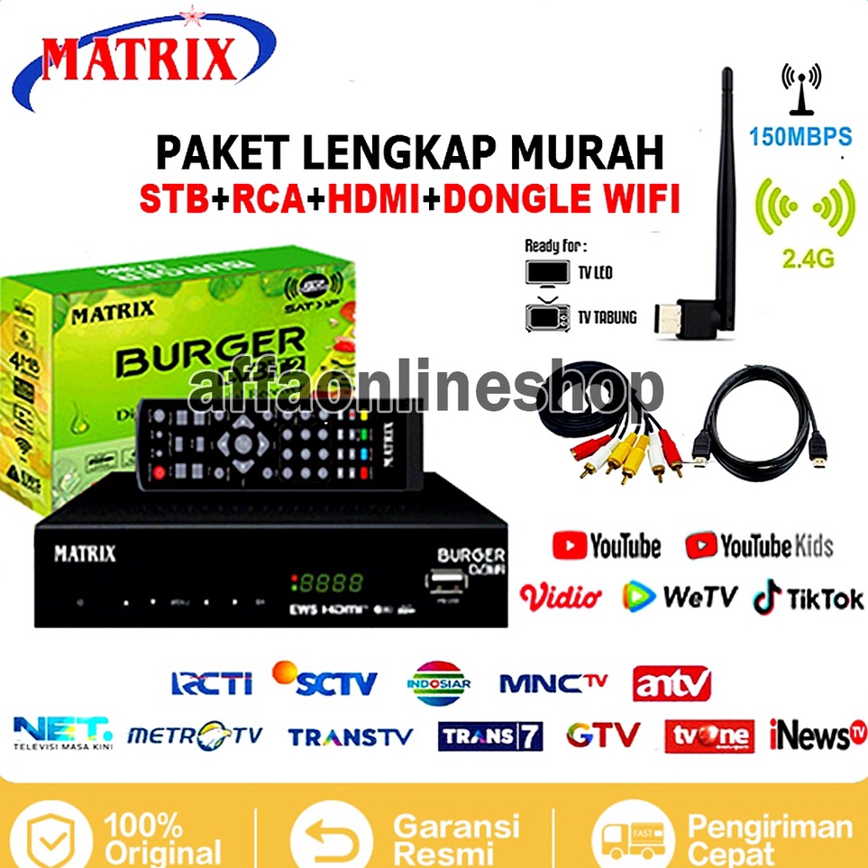 Jual ★★ ENs STB / SET TOP BOX TV DIGITAL / STB TV DIGITAL MATRIX BURGER ...
