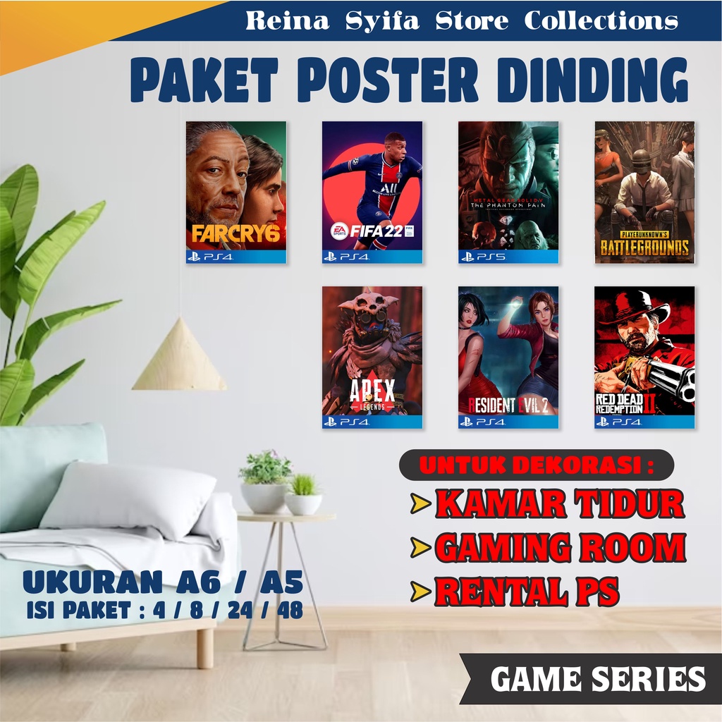 Jual Poster Game Series - Poster Dinding Aesthetic Isi 48 pcs - Poster ...