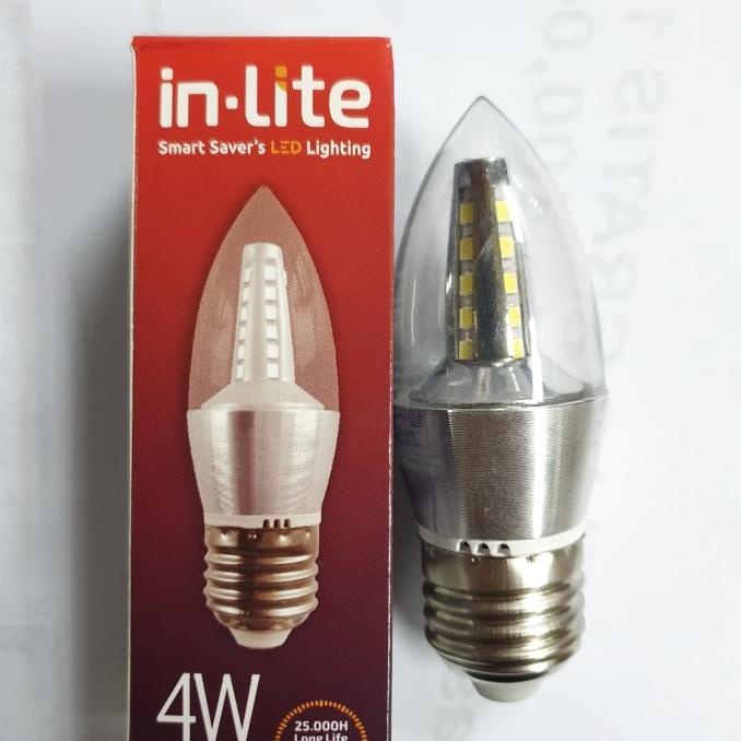 Jual Lampu LED Candle Inlite 4w Drat Normal E27 INCL005-4W cod | Shopee ...