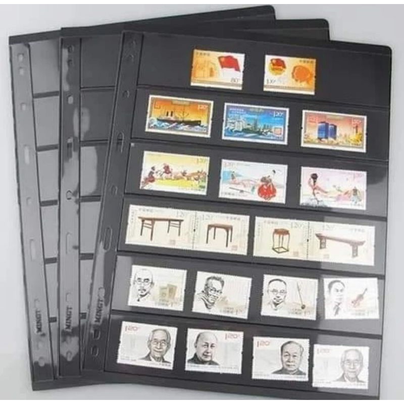 Jual Refill Uang Kertas Perangko Mingt Hitam Bolak Balik Sekat 6 Baris ...