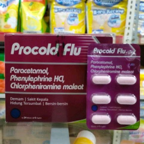 Jual PROCOLD FLU 1 BLISTER 6 TABLET / OBAT FLU DEMAM SAKIT KEPALA ...