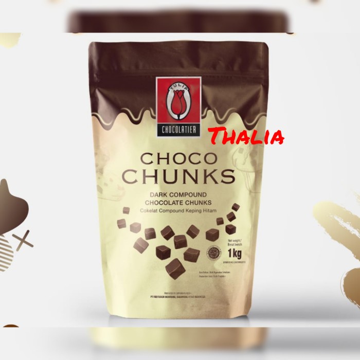 Jual Terlaris Tulip Choco Chunk 1Kg Kemasan Ziplok, Coklat Cube Yg ...