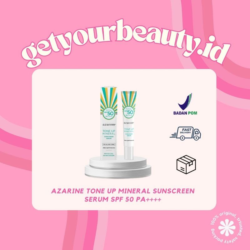 Jual Azarine Tone Up Mineral Sunscreen Spf 50 PA++++ 27 ml | Shopee ...