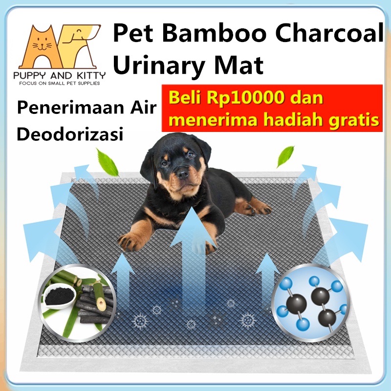 Jual Underpad Charcoal Kucing Anjing Pee Poop Bamboo PET Perlak Carbon ...