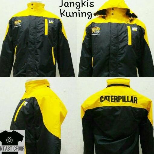 Jual Jaket Caterpillar Jangkis Mining Truck Kuning | Shopee Indonesia