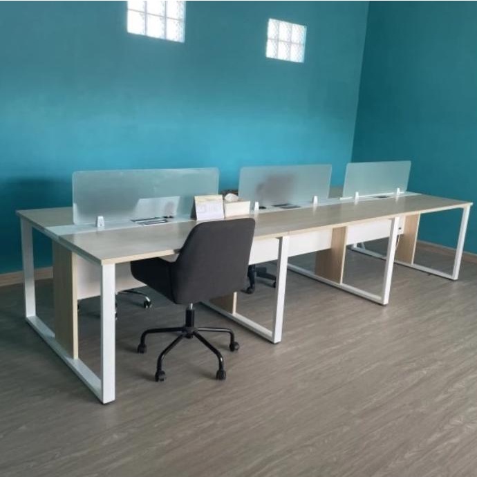 Jual Ready Meja Kerja Partisi 6 Orang Meja Kantor 6 Staff Uno New ...