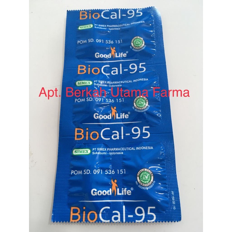 Jual Biocal 95 Strip isi 6 Tablet - memenuhi kebutuhan kalsium | Shopee ...