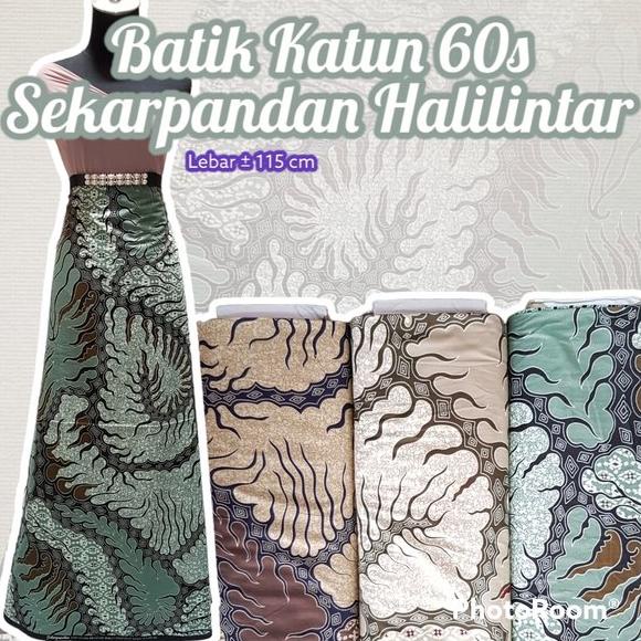 Jual Bahan Kain Batik Katun 60s Sekarpandan Halilintar batik cotton halus lembut murah meteran ...