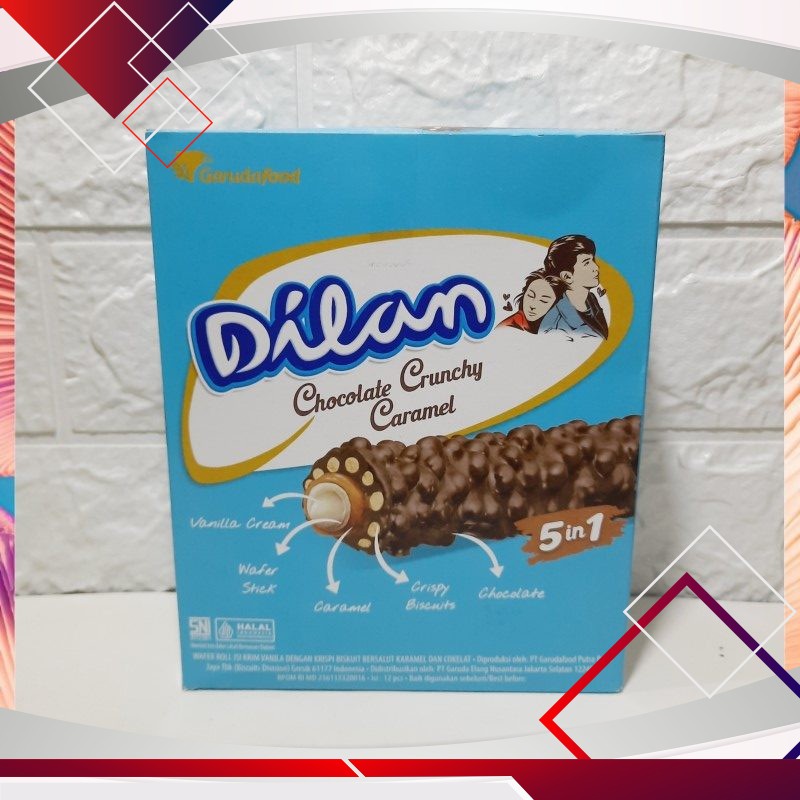 Jual Dilan Chocolate Crunchy Caramel Box Isi 12pcs x 23g - 276gr ...