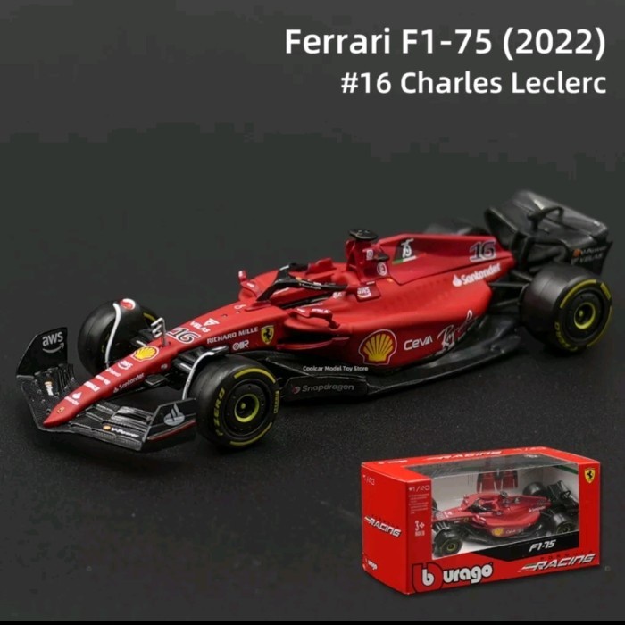 Jual PROMO!!! DIECAST FORMULA 1 MINIATUR F1 FERRARI F1-75 #55 CARLOS ...