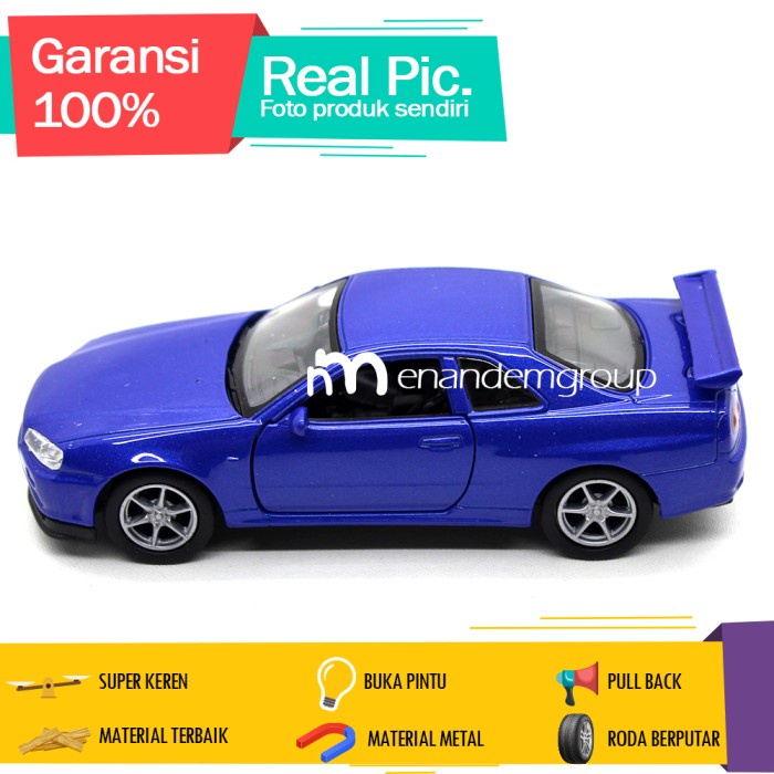 Jual MUST HAVE!! DIECAST MINIATUR MAINAN MOBIL NISSAN SKYLINE GT-R R34 ...