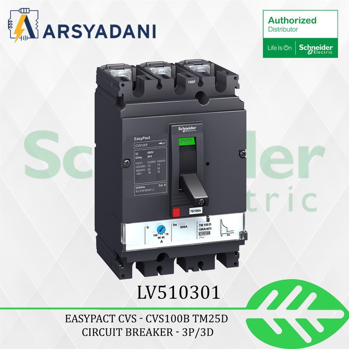 Jual LV510301 - circuit breaker Schneider Easypact CVS100B 3P 25A TM25D | Shopee Indonesia