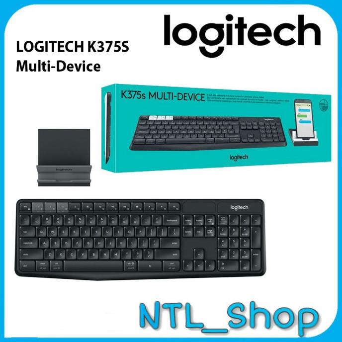 Jual LOGITECH K375S Multi-Device Wireless & Bluetooth keyb with stand ...