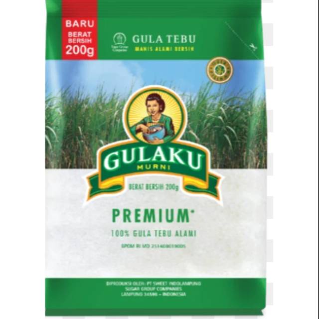 Jual (200 GR)GULAKU GULA PASIR TEBU 200 GRAM HIJAU KUNING PUTIH KEMASAN ...