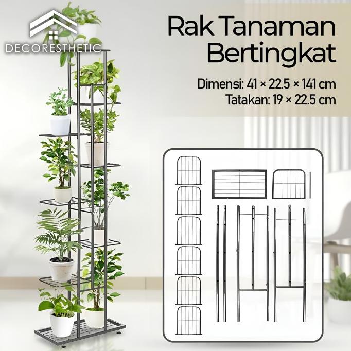 Jual Rak Tanaman Hias Besi Susun Tingkat 8 Layer Tempat Pot Bunga ...