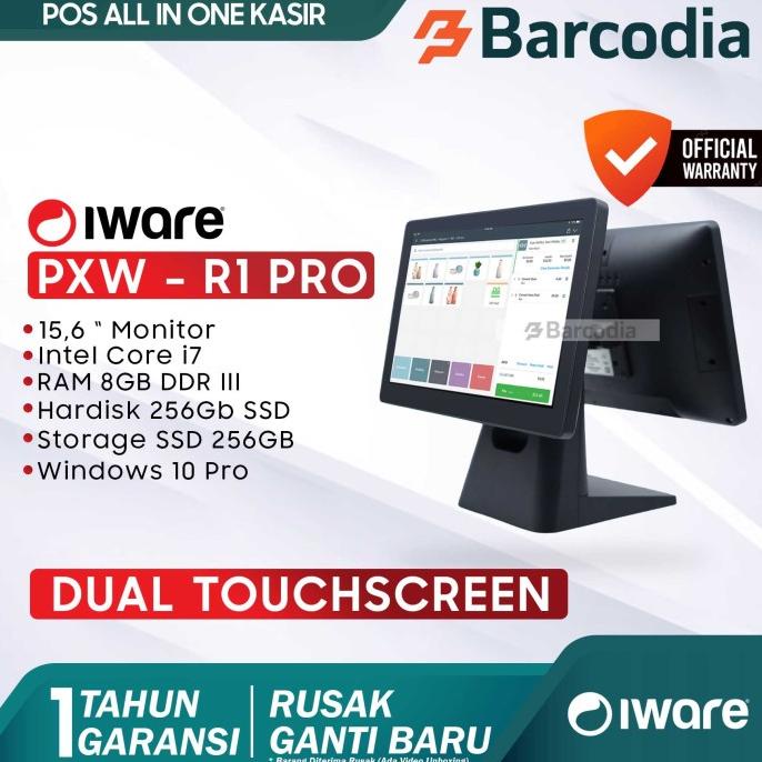 Jual Mesin Kasir All In One Dual Touchscreen Pos System Pxw-R1 Pro 8/256Gb Original | Shopee ...