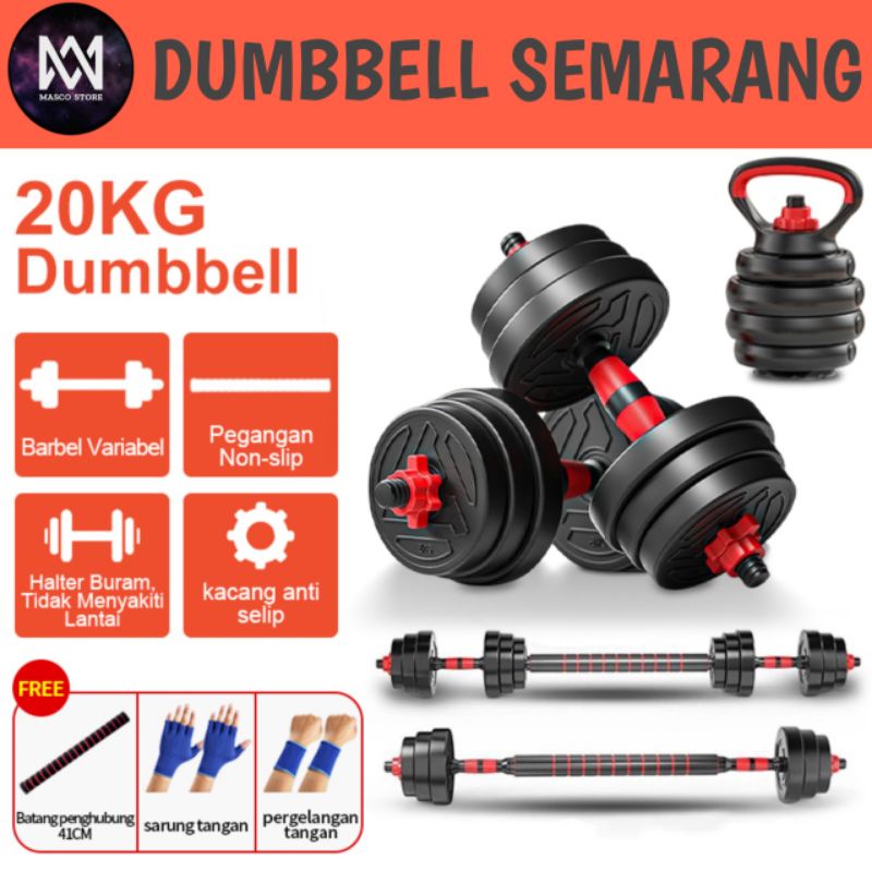 Jual Dumbbell set 20KG peralatan fitness barbel set 20 kg barbell dumbell set olahraga SEMARANG ...