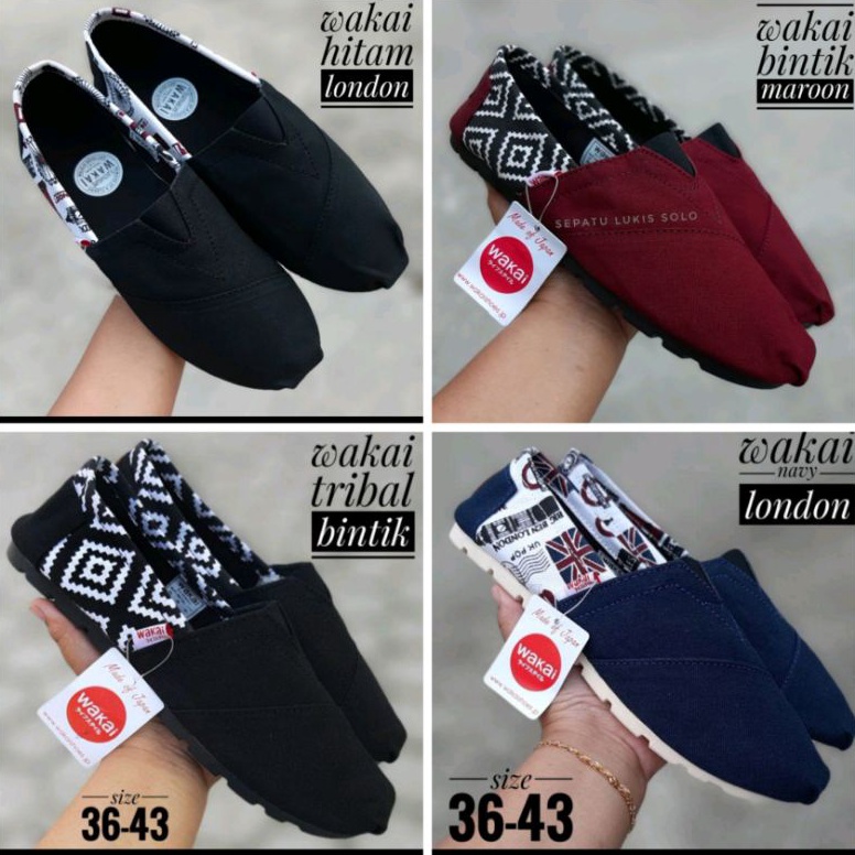 Jual [ECA] [SEPATU SLIP ON WAKAI]motif Gratis Paper Bag (Lengkap) 81 ...