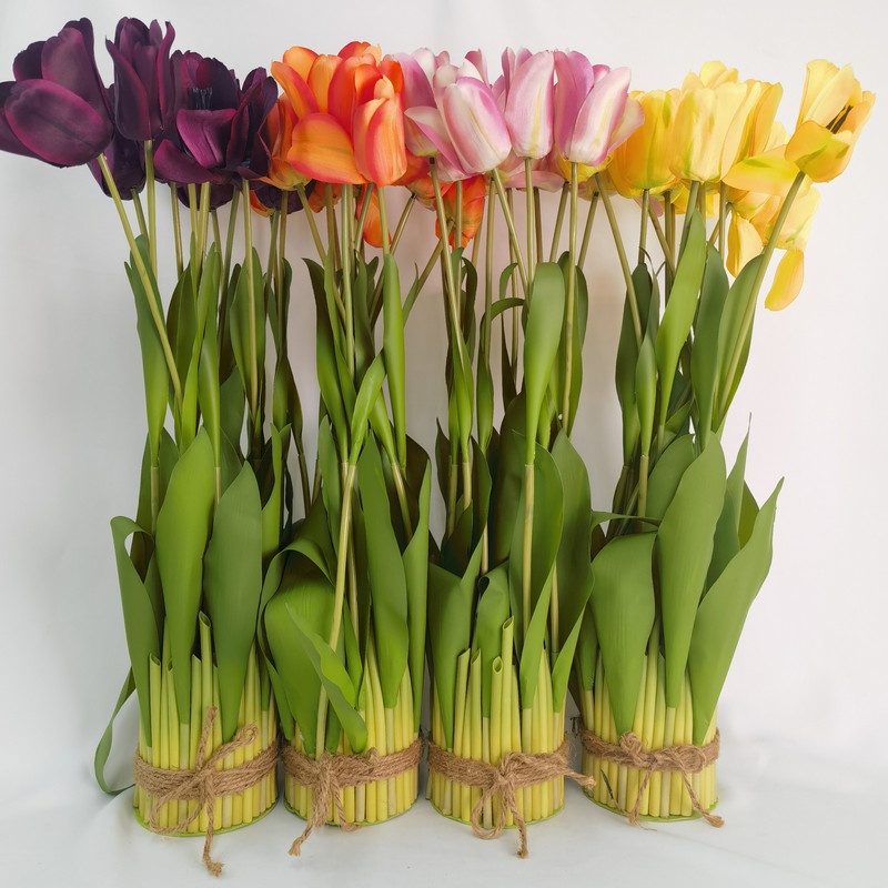 Jual Bunga Tulip Artificial Hias Tali Rami Pada Tangkai Tanaman Hias ...