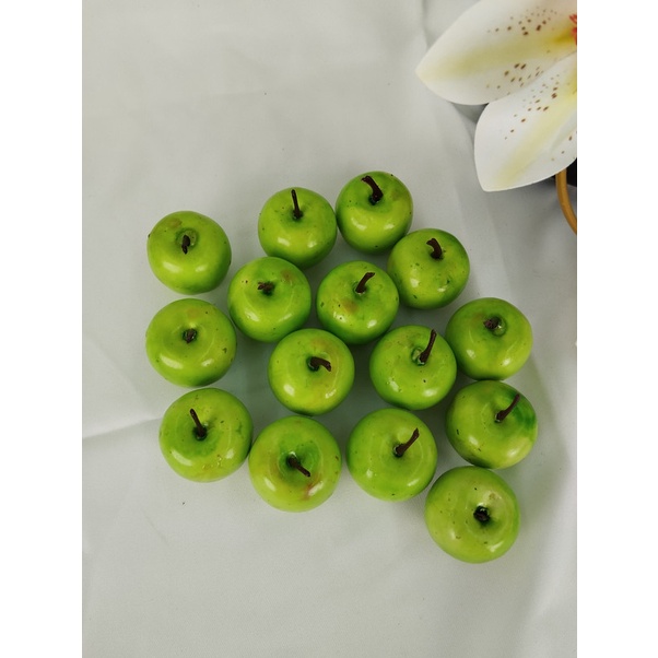 Jual 50PCS Buah Imitasi (Palsu/Artificial) Apel Hijau Mini Foam Cocok ...