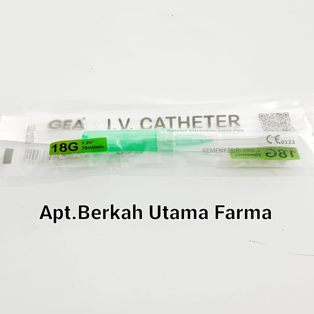 Jual jarum infus 18 Gea /Abocath / Catheter Gea 18 (HIJAU) | Shopee ...