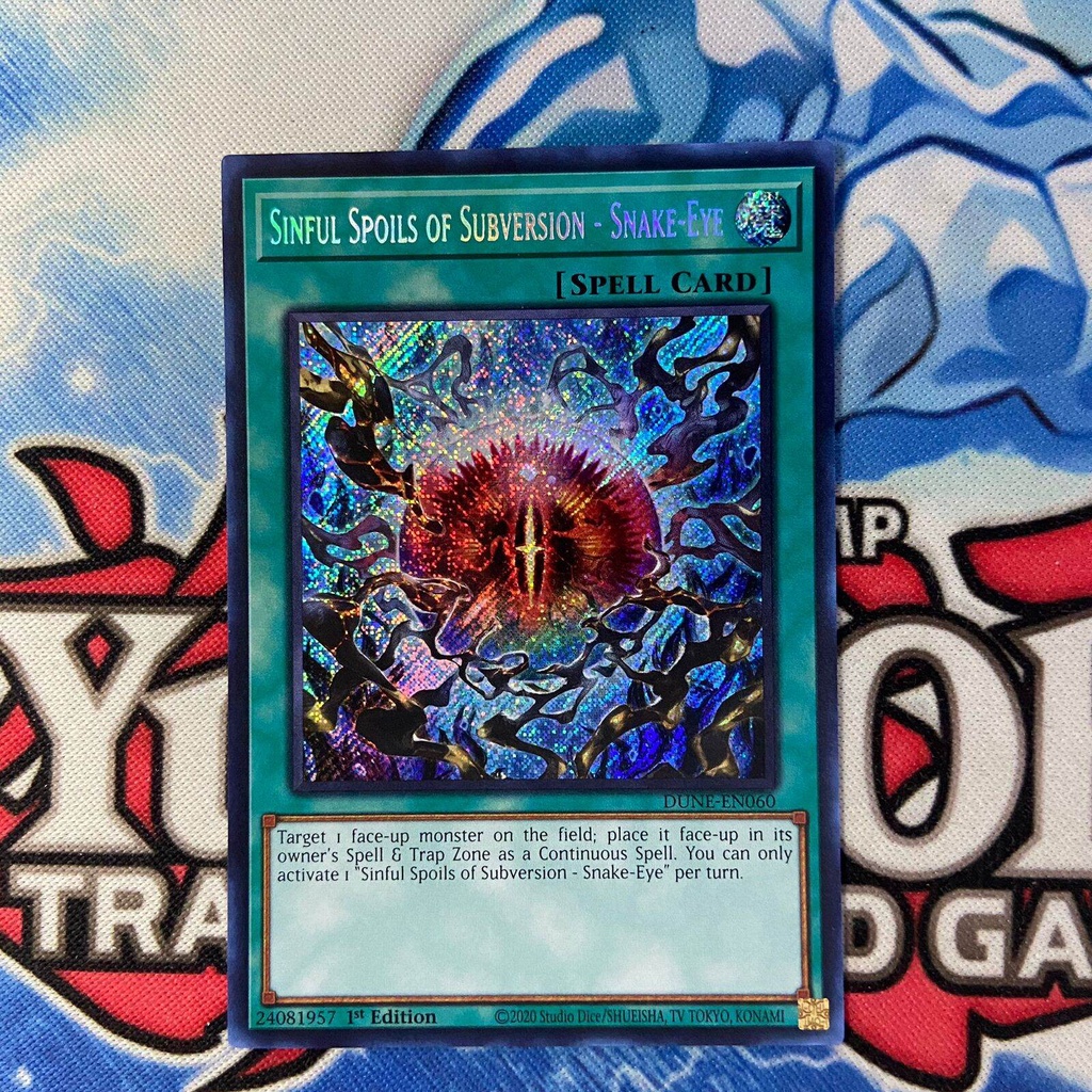 Jual yugioh sinful spoils of subversion snake eye DUNE secret rare 1st original | Shopee Indonesia