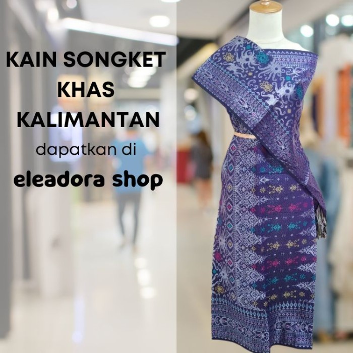 Jual Kain Songket Khas Kalimantan ( Kain Dan Selendang ) | Shopee Indonesia