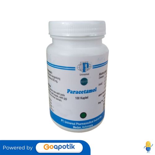 Jual PARACETAMOL UNIVERSAL 500 MG BOTOL 100 KAPLET | Shopee Indonesia