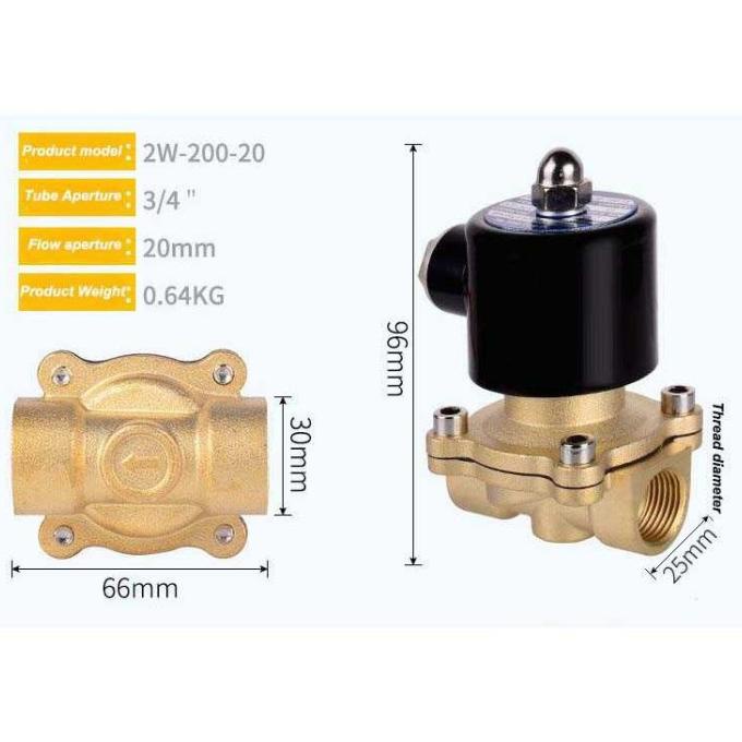 Jual Kran Otomatis Electric Solenoid Water Valve 220V 3/4 Inch | Shopee ...