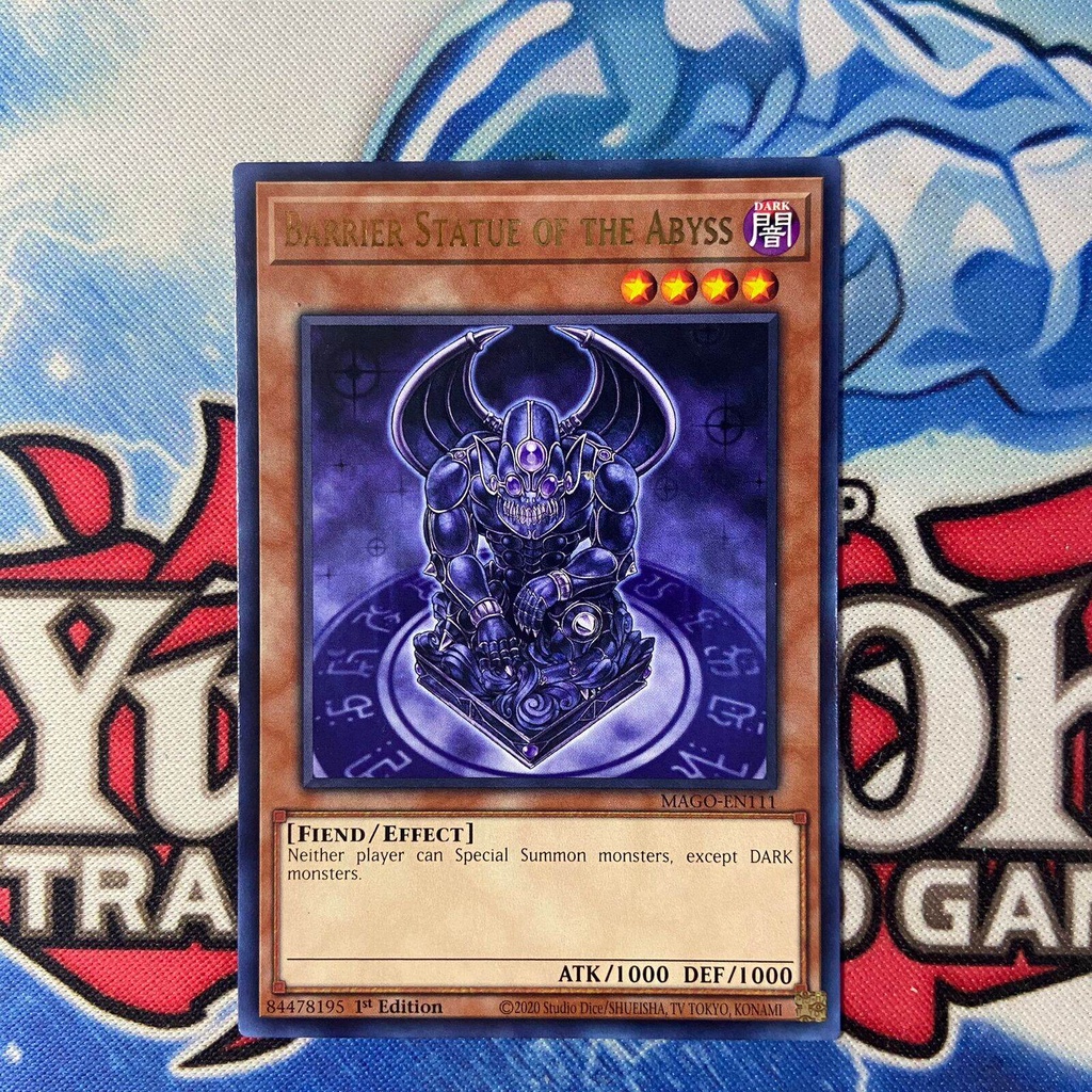 Jual yugioh barrier statue of the abyss MAGO rare gold 1st original ...